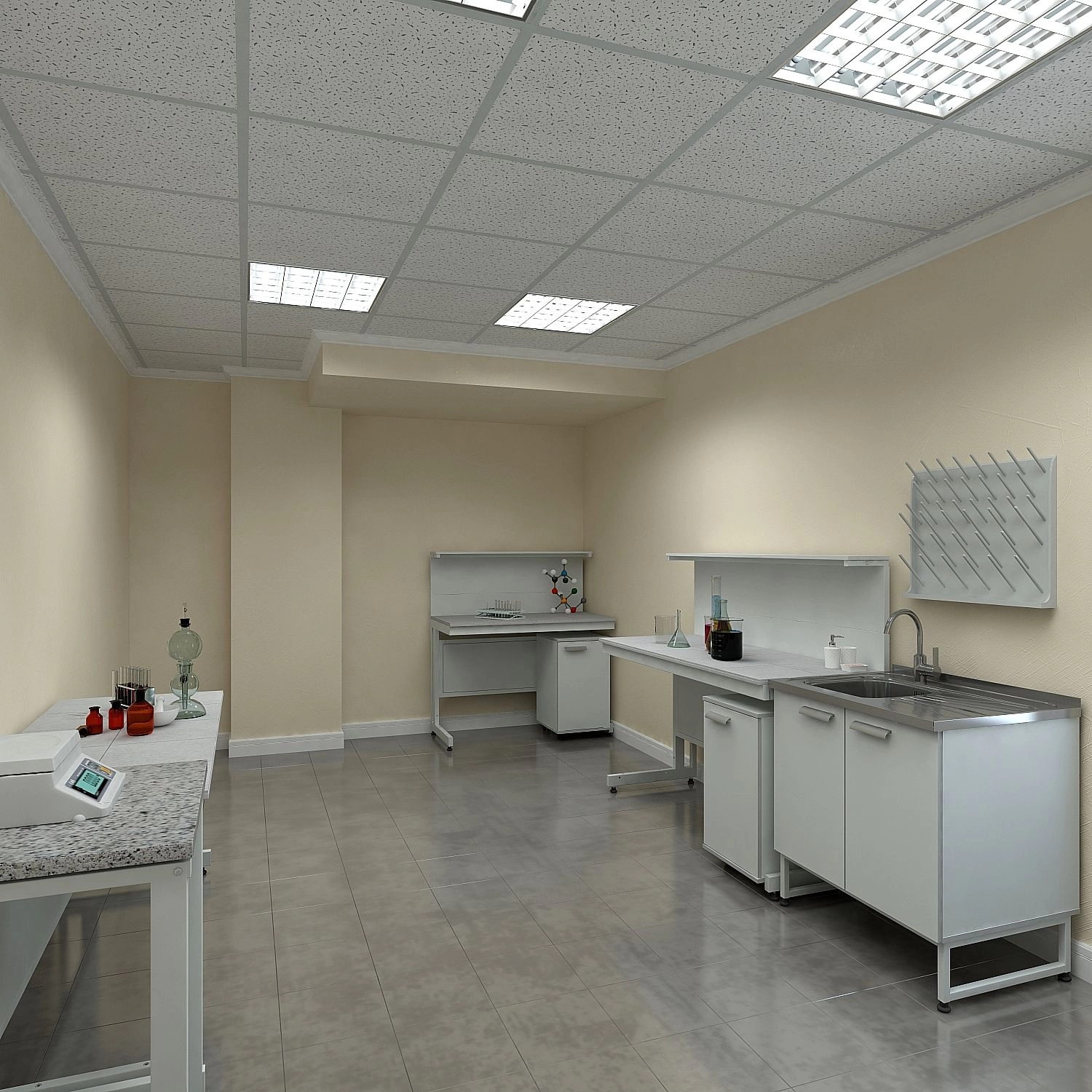 Стол лабораторный с полкой Simple Pro ЛК-1200 СМ – купить в интернет-магазине LABSPACE