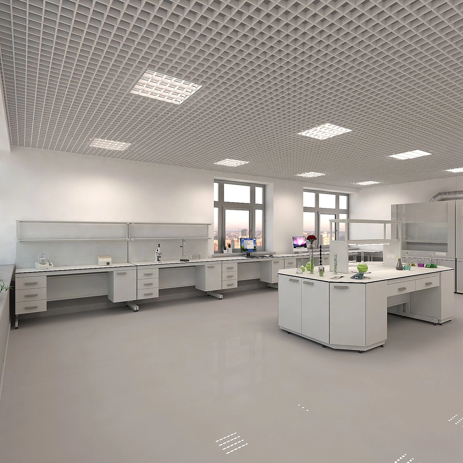 Стол лабораторный с 2-мя полками Simple Pro ЛК-1500 СП – купить в интернет-магазине LABSPACE