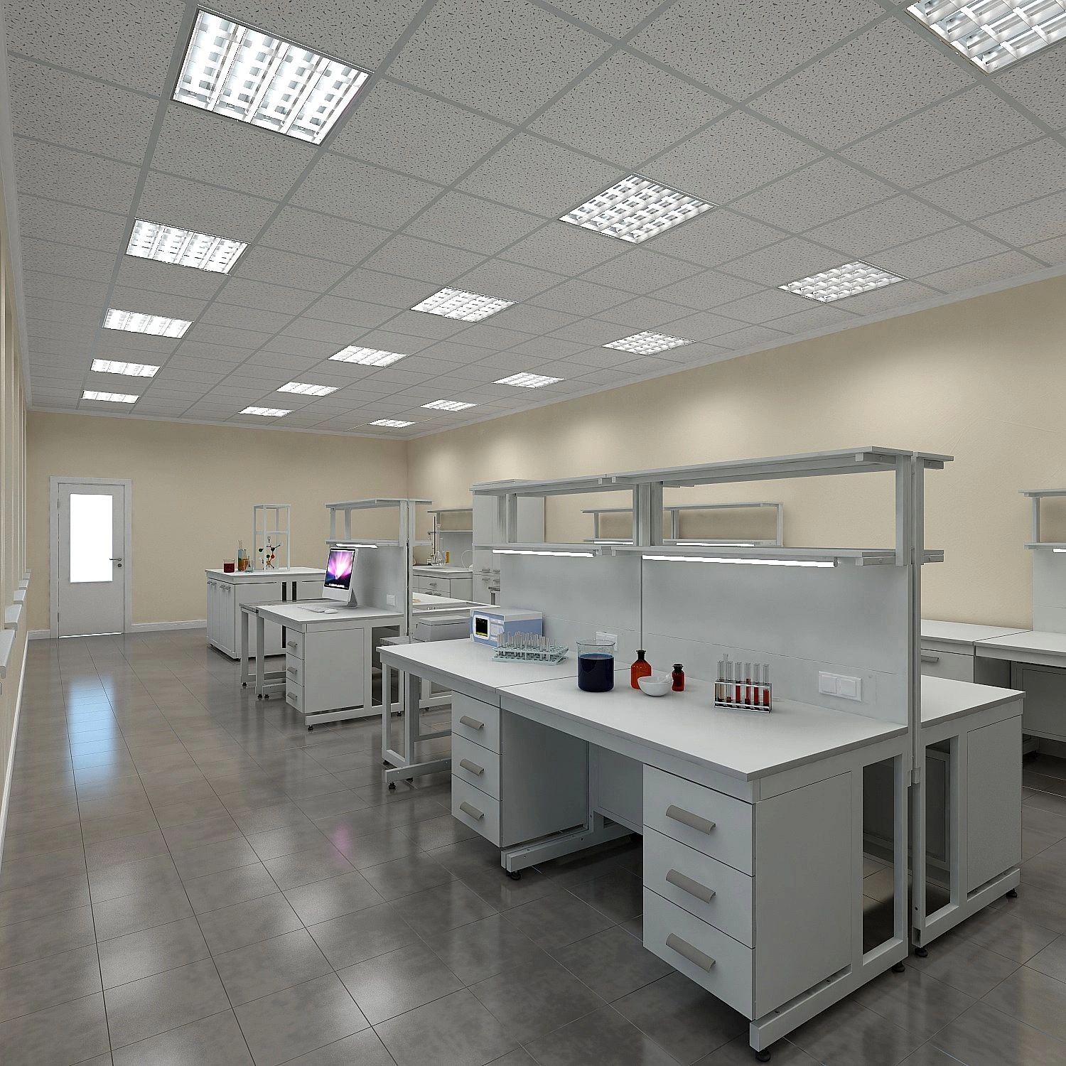 Стол лабораторный с 2-мя полками Simple Pro ЛК-1500 СП – купить в интернет-магазине LABSPACE