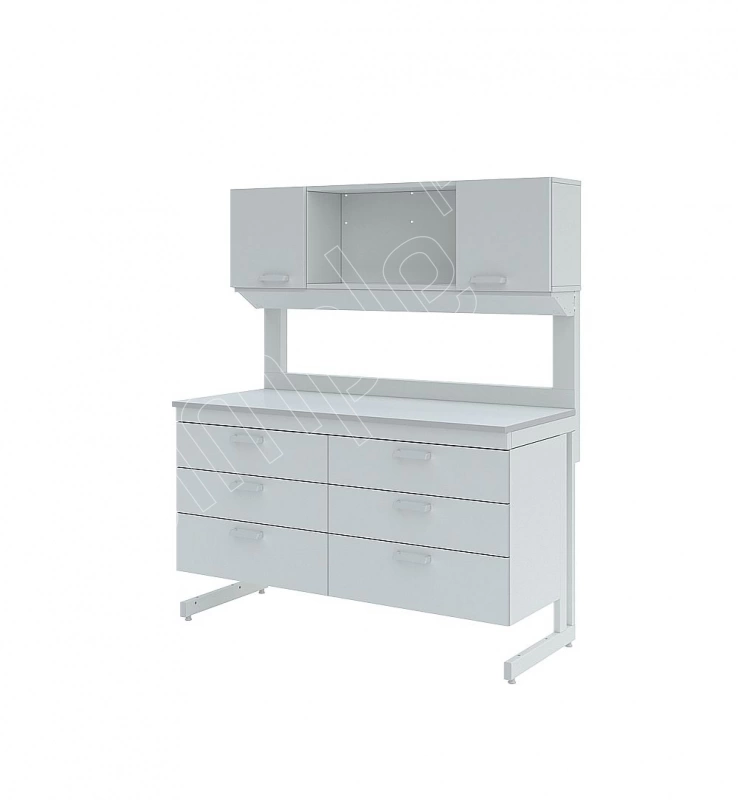 Стол лабораторный с шкафом-надстройкой Simple Pro ЛК-1800 СН (ЛДСП) – купить в интернет-магазине ...