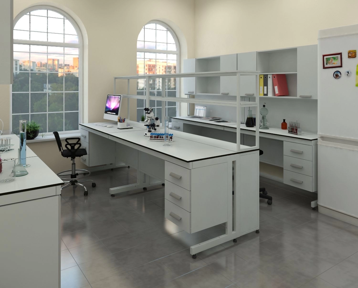 Стол лабораторный химический (с тех. приставкой) Simple Pro ЛК-1200 СПТ – купить в интернет ...