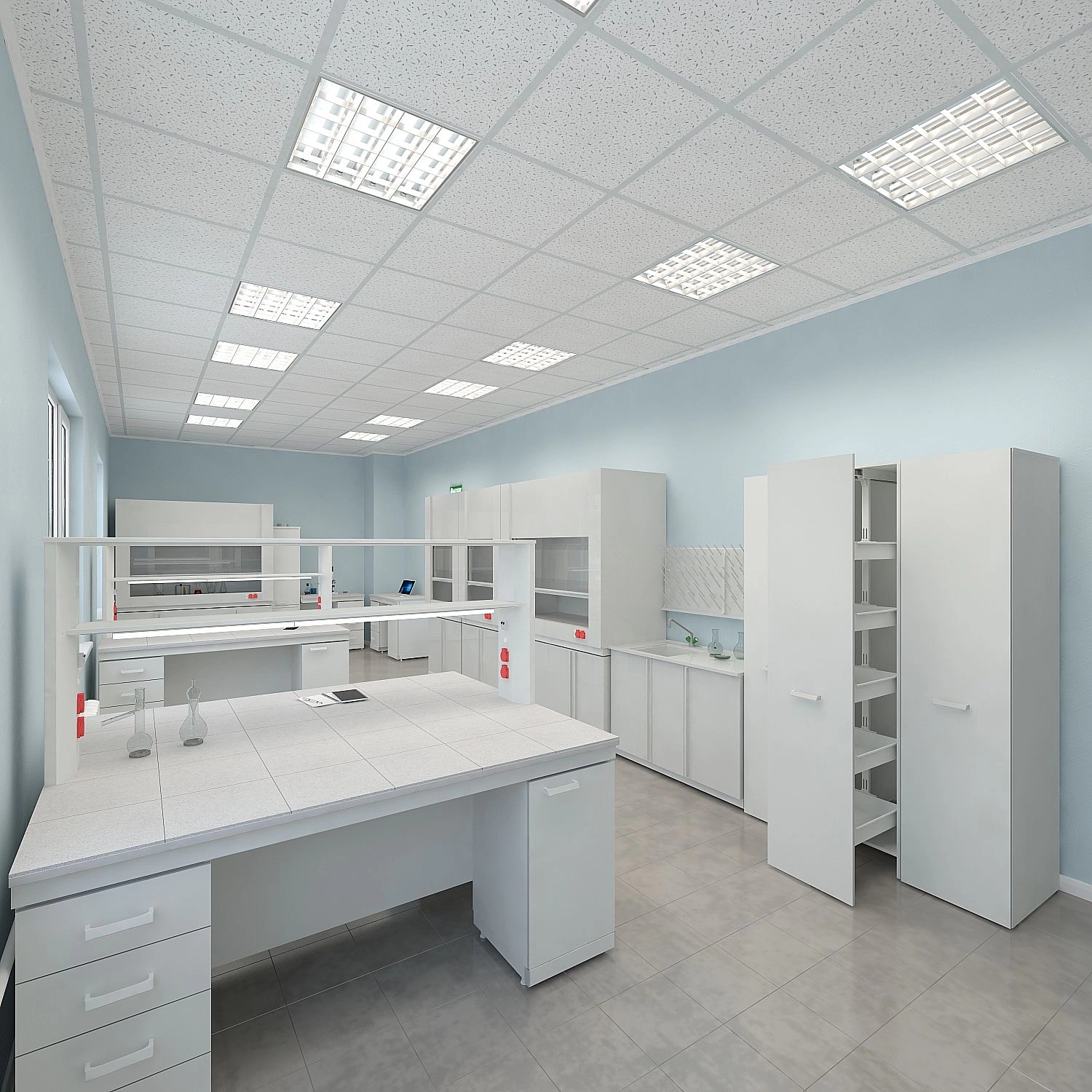 Шкаф с выдвижной колонной Simple Pro ЛК-450 ШР – купить в интернет-магазине LABSPACE